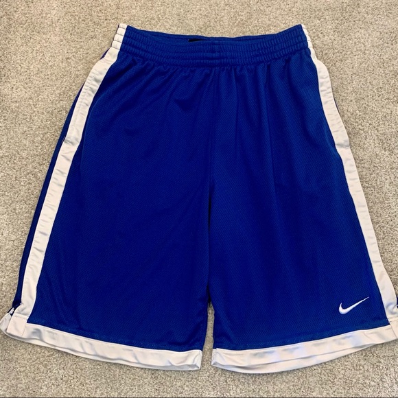 Nike | Shorts | Nike Mens Basketball Blue White Athletic Shorts | Poshmark